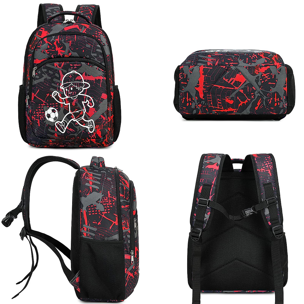 Kids Backpack for School Boys Girls Space Preschool Bookbag with Lunch Box Pencil Case Set Elementary Backpacks Kindergarten School Bags (Astronaut-Navy Blue)