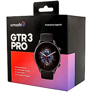 Amazfit GTR 3 Pro Smart Watch for Men,12-Day Battery Life, Alexa Built-in, Bluetooth Call & Text, GPS & 150 Sports Modes, 1.45”AMOLED Display, Fitness Watch with SpO2 Heart Rate Tracker, Black
