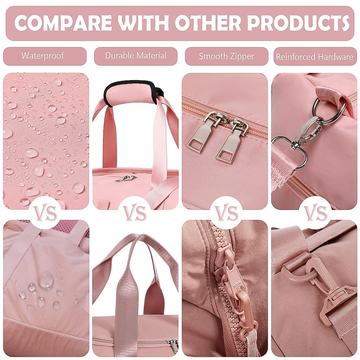 MYHOZEE Travel Yoga Gym Bag for Women, Waterproof Sports Duffel Bag Large Weekender Overnight Bags with Shoes Compartment & Wet Pocket Green