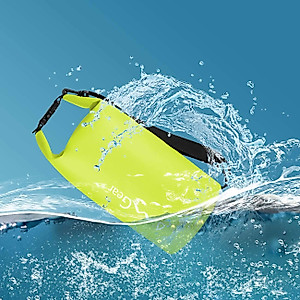 OMGear Waterproof Dry Bag Backpack Waterproof Phone Pouch 40L/30L/20L/10L/5L Floating Dry Sack for Kayaking Boating Sailing Canoeing Rafting Hiking Camping Outdoors Activities (Bright Yellow,20L)