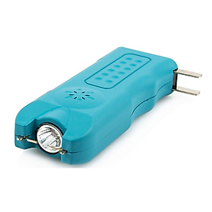 POLICE 628 Stun Gun with LED Flashlight and Siren Alarm, Blue