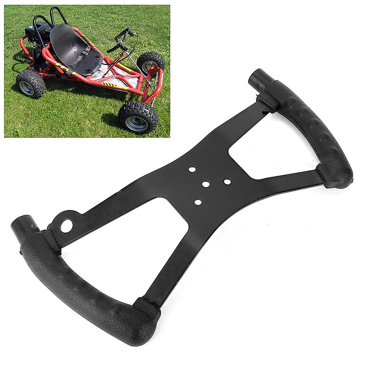 Qiilu Butterfly H Metal Sport Kart Racing Steering Wheel