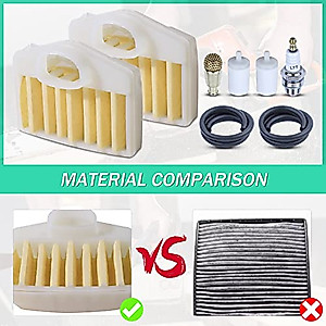 Adefol Chainsaw Air Filter for Husqvarna 362 365 371 372 372XP with Fuel Filter Oil Line Replacement Parts for 503814502 Tune Up Kit Garden Power Tools