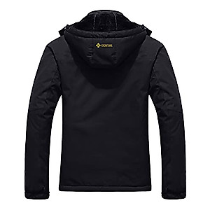 GEMYSE Women's Mountain Waterproof Ski Snow Jacket Winter Windproof Rain Jacket(Black，X-Large)