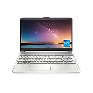 HP 15.6 Inch Laptop, Intel Iris Xe Graphics, 11th Generation Intel Core Processor, 8 GB RAM, 256 GB SSD, Windows 11 Home (15-dy2024nr, Natural silver)