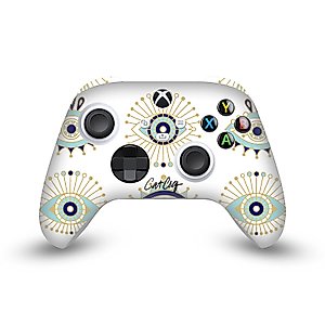 Head Case Designs Officially Licensed Cat Coquillette Blue Gold Art Mix Vinyl Sticker Gaming Skin Case Cover Compatible with Xbox Series X / S Controller
