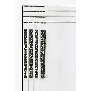 MirrorOutlet Large Frameless Venetian Edge Wall Mirror Modern 3Ft11 X 1Ft3 (119cm X 38cm), Metal, 119x38