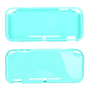 Shanrya Game Console, Portable Comfortable Anti Fingerprint TPU Sleeve Half Packed Precise Cutou for Switch Lite(Turquoise)