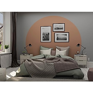 Manhattan Comfort Rockefeller Nightstand with Drawers, Mid Century Modern Bedside Table, Minimalist Display and Storage Organizer, Ideal for Bedroom and Living Room, Off-white