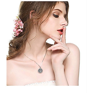 Aniu Cremation Jewelry for Ashes S925 Sterling Silver Urn Necklace Memorial Necklace for Human Ashes of Loved Ones Keepsake Pendant for Men Women (Tree of Life-G)