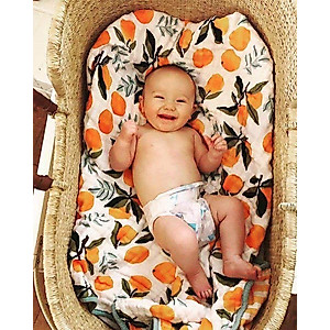 Baby Muslin Swaddle Blankets Soft Neutral Cotton Blend Receiving Blanket Bathing Towel Boy Girl Unisex Toddler Infant Newborn 47 X 47 Inches (Orange)