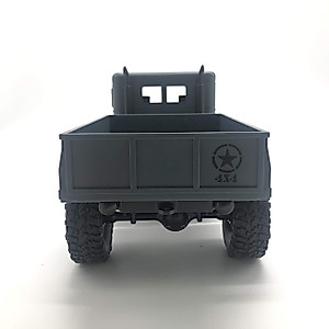 Gray 1/16 2.4G 4WD Off-Road RC Military Truck Rock Crawler Army Car (Model M35-A2)