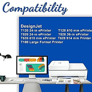 Jagute 711XL Black Ink Cartridge Replacement for HP 711 XL Work for HP DesignJet T120 24-in 610 mm T520 24-in 36-in 610 mm 914 mm T100 Large Format Printer (4 Black, 80-ml)