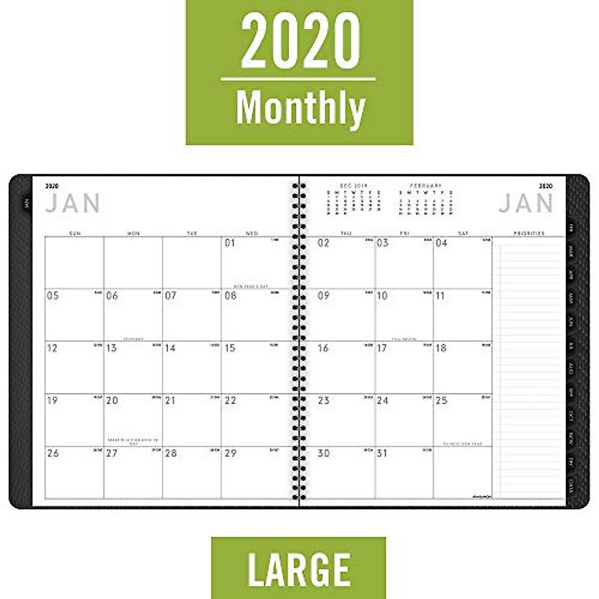 AT-A-GLANCE, Weekly/Monthly Planner, Graphite, Large (70260X4520)