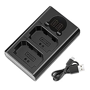 Neewer Dual USB Charger for Sony NP-FZ100 Battery, Compatible with Sony ZV-E1, FX3, FX30, A1, A9 II, A7R V, A7S III, A7 IV, A6600, A7C Cameras, Designed with LCD Display, Versatile Charging Options