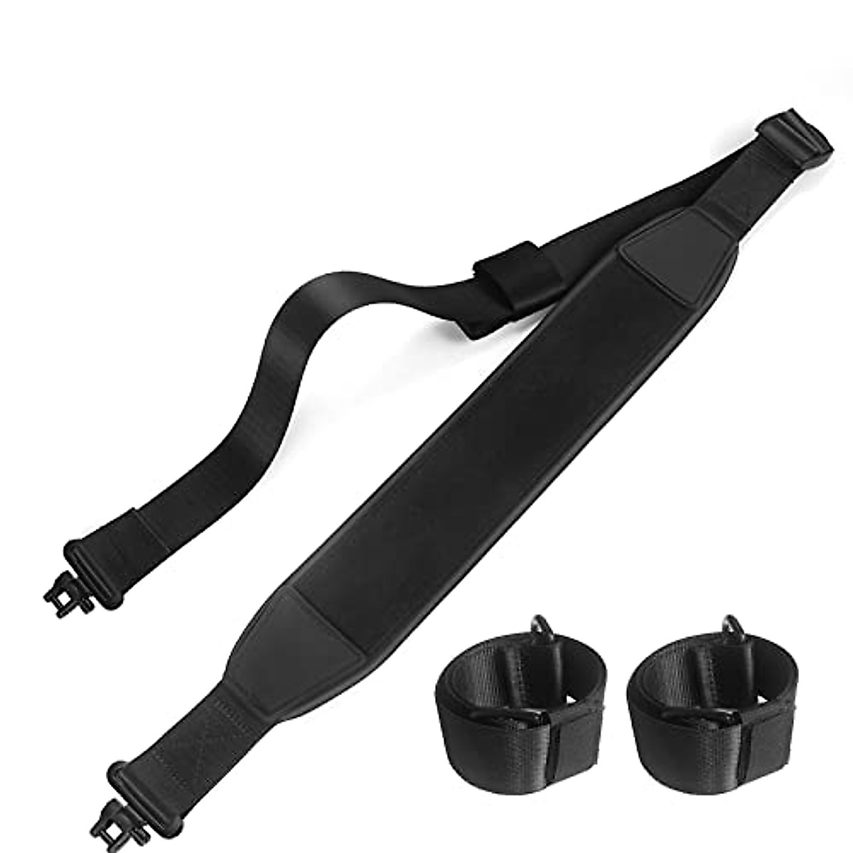 Rifle Sling, 2 Point Sling with 6.5mm Soft Neoprene Pad,（Newly Improved knob Snaps）,Rifle Sling with Swivels(Hold up 300lb),Non-Slip Rifle Strap Hunting Rifle Sling for Outdoor Use