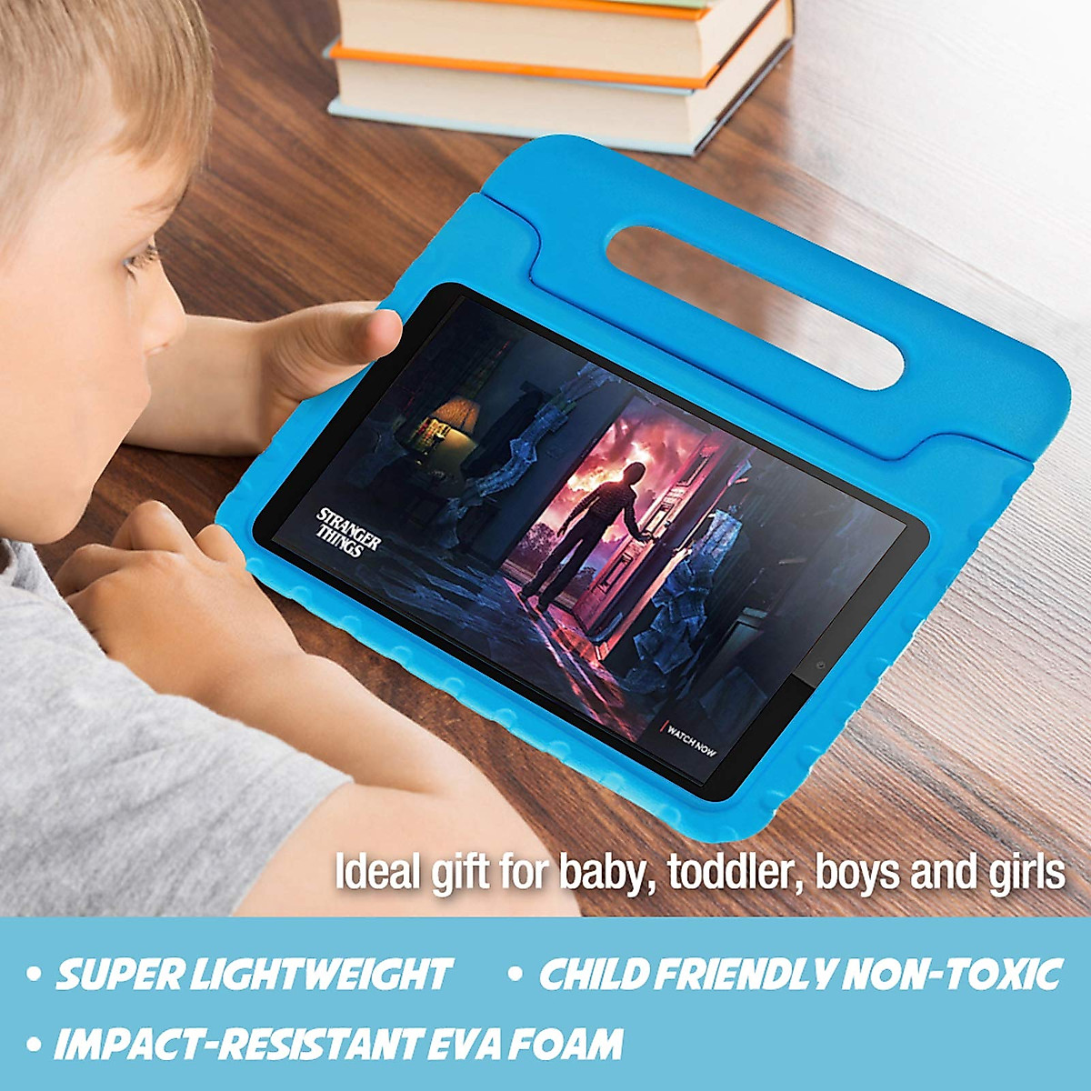 ProCase Kids Case for Lenovo Tab M8 4th Gen 2023/3rd Gen 2022/HD LTE 2021/Tab M8 HD//Smart Tab M8/Tab M8 FHD 2019, Lightweight Shockproof Kids Friendly Case for Lenovo Tab M8 Tablet 8" -Blue