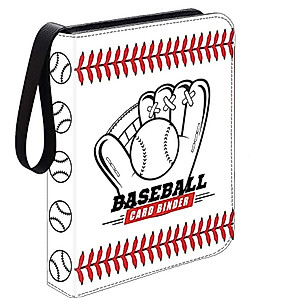 720 Pockets with Trading Card Binder, 9-Pocket Baseball Card Sleeves Card Holder Album Protectors, Penny Sleeves for Trading Cards Fit for Sport, Game, Standard Cards Holder for Kids (Baseball)