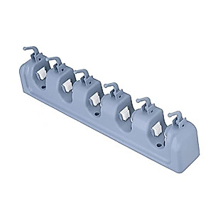 Wall Mounted Broom Rack, Lightweight Plastic Broom Stand Space Saving Easy Installation (Type B)