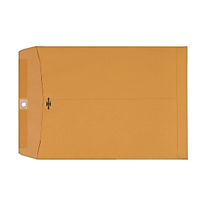Clasp Envelopes - 9x12 – Brown Kraft Catalog Envelopes with Clasp Closure & Gummed Seal – 28lb Heavyweight Paper Envelopes for Home, Office, Business, Legal or School Pack- 9 x 12 Inch 15 Pack