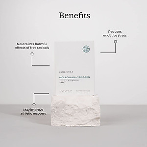 CYMBIOTIKA Molecular Hydrogen Water Tablets with Magnesium, Energy Boost, Gluten Free, Keto Antioxidant Drink, Fast Dissolving Supplements, Helps Fight Inflammation & Stress 30 Tablets, 12 ppm