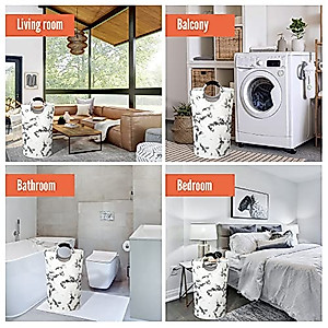 Hampers for Laundry, Waterproof Large Laundry Basket, Laundry Bag with Padded Handles, Clothes Hamper Stands Up Well, Collapsible Laundry Basket Easy Storage