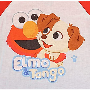 Sesame Street Pajamas for Toddlers, 2-Piece Pajama Long-Sleeve Shirt and Loungepant Set, Elmo Red, Toddler 2