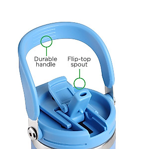 SENSO® Venture DuoFlow 30 oz Vacuum Insulated Stainless Steel Travel Tumbler - Double-Wall Insulated with Copper Lining, Flip-Top Lid, and Handle (BLACK)