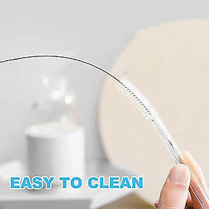 Replacement Straws for Owala,Reusable Drinking Straw with Straw Cleaner Brush,Food Grade Bpa Free Clear Straw for Owala Water Bottle 24oz 32oz