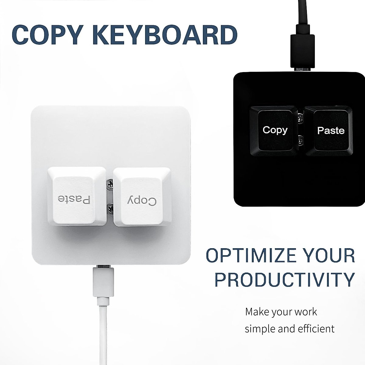 BTXETUEL Copy and Paste 2-Key Keyboard SAYO OSU Keypad Hotswap One Handed Mechanical Gaming Keyboard Cherry Switch RGB Backlit Mini USB Keypad for macros or Rhythm Games