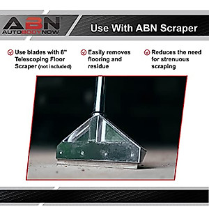 ABN Replacement 8in Floor Razor Scraper Blades 5-Pack – Heavy-Duty Garage Flooring Removal and Demolition Razors