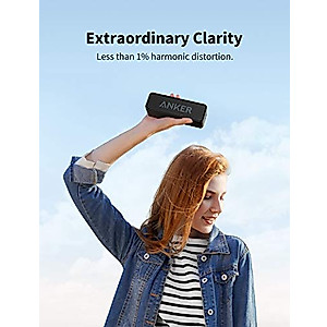 Anker Bluetooth Speakers, Soundcore Bluetooth Speaker with Loud Stereo Sound, 24-Hour Playtime, 66 ft Bluetooth Range, Built-in Mic. Perfect Portable Wireless Speaker for iPhone, Samsung (Renewed)