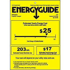SPT SD-2213W ENERGY STAR Compact Countertop Dishwasher - Portable Dishwasher with Stainless Steel Interior and 6 Place Settings Rack Silverware Basket for Apartment Office And Home Kitchen, White