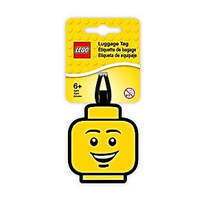 LEGO Iconic Boy Silicone Luggage Bag Tag for Travel, Gym, School, or Backpack