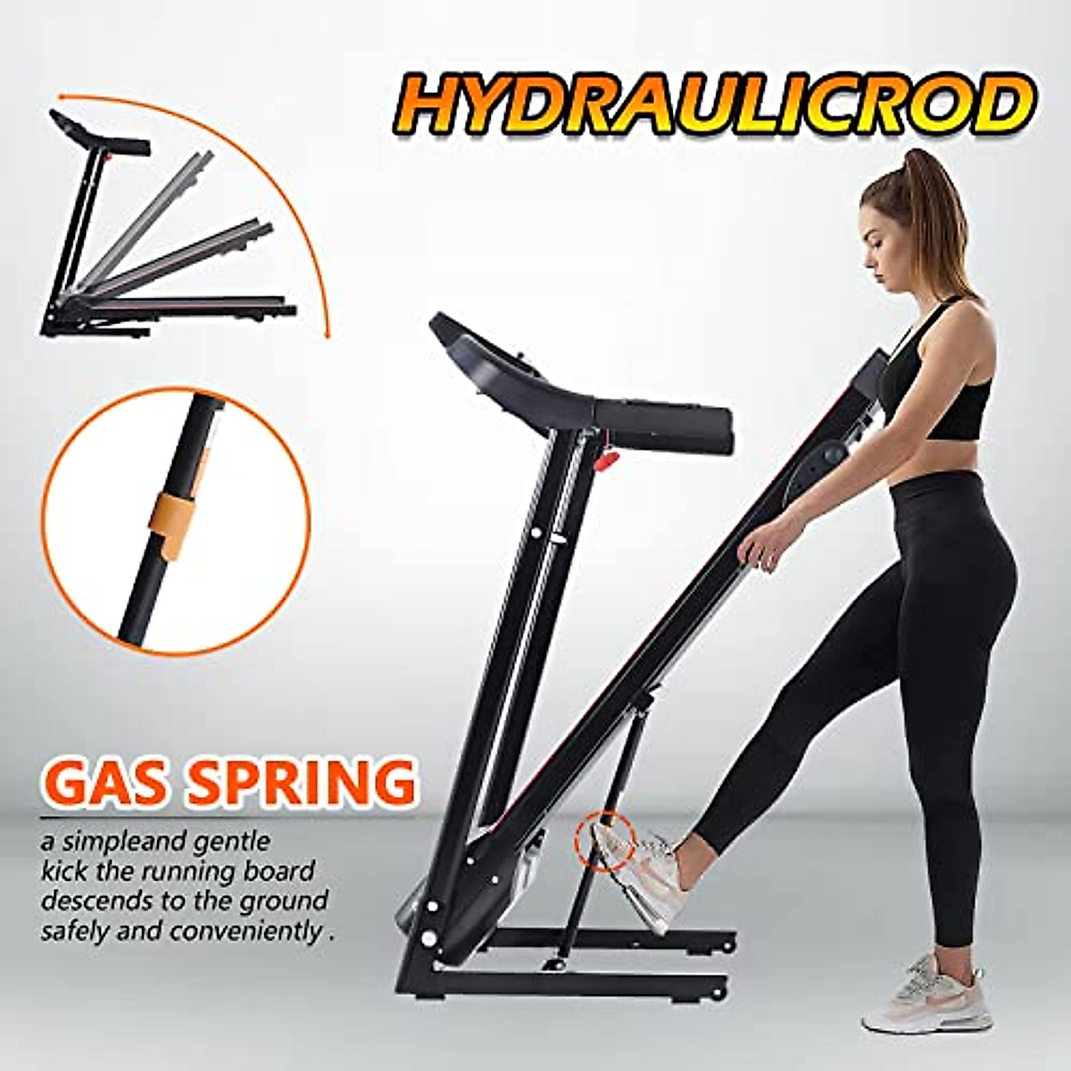 Treadmill,Treadmills for Home, 2.5HP Portable Foldable Treadmill with 15 Pre Set Programs and LED Display Panel