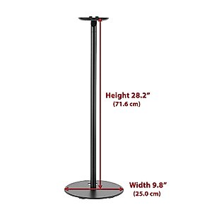 Eximus Fixed Height Speaker Floor Stand for Sonos One and Sonos One SL and Sonos Play:1 - Cable Management Built In - Easy Assembly - Gloss Black Finish
