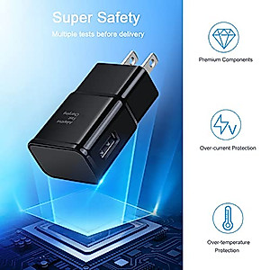 Adaptive Fast Charging Wall Charger Kit, Qihop 2-Pack Fast Charging Block with 6ft USB Type C Cable Compatible with Samsung Galaxy S20/S10/S10+/S10e/S9/S8 Plus,Note 8/9/10+/20, Pixel 3