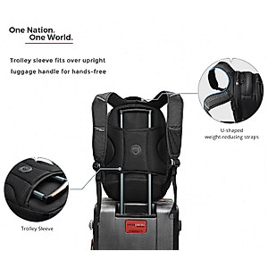 Swissdigital Design Circuit College Business Travel Backpack TSA Friendly Built in USB Charging RFID Protection Fits Laptops up to 15.6" Black (J14-BR)