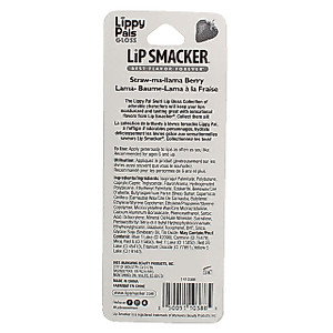 Lip Smacker Lippy Pals Swirls Llama, Flavored Moisturizing & Smoothing Soft Shine Lip Balm, Hydrating & Protecting Fun Tasty Glossy Finish, Cruelty-Free & Vegan - Straw-Ma-Llama Berry