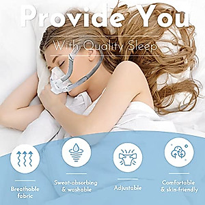 N20 Headgear Compatible with ResMed AirFit/AirTouch N20 Nasal Mask, N20 Replacement Mask Strap with 2 Magnetic Clips