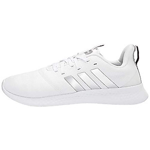 adidas womens Puremotion Wide Shoes, White/Silver Metallic, 11 W US