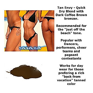 Tan Envy European Blend Dark 11.5% DHA Sunless Airbrush Spray Tanning Solution 32 oz
