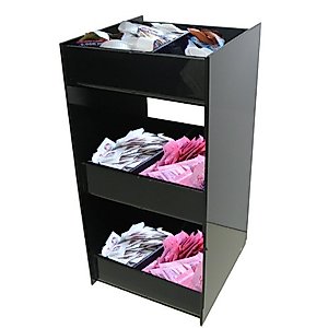 Square Style Coffee Condiment Organizer Rack with 3 Shelves and 6 Compartments Caddy (3003)