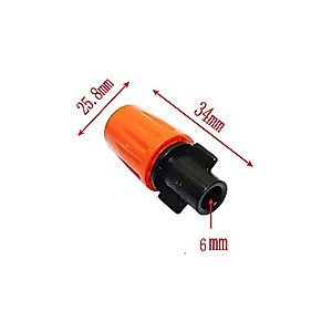Greenhouse Micro Drip Irrigation 6 Atomizing Spray Nozzles, Spray Cooling Humidifier Nozzle Orange Sprayer Garden Irrigation System Gardening Accessories (Color : Orange)