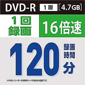 Mitsubishi Chemical Media Verbatim DVD-r CPRM 1 modified for recording 120 minutes 1-16 x 50 spindle case Pack wide print compatible WhiteLabel VHR12JP50V4