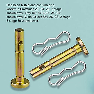 AMTHKNO 25 pcs Shear Pins + 25 pcs Cotters Pins for Snowblower - Replacement 738-04124A and 714-04040 Shear Pin Kits Compatible with MTD Cub Cadet Craftsman Troy Bilt Snowblowers, 25 Set.