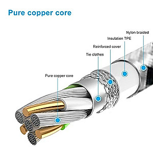 3Pack 1ft Multi Charging Cable Short Multi Charger Cable 3A Fast Charge USB Multi Cable 3 in 1 Universal Charging Cord Nylon Braided 3-1 Multiple Connectors for Cell Phones and More(Silver)