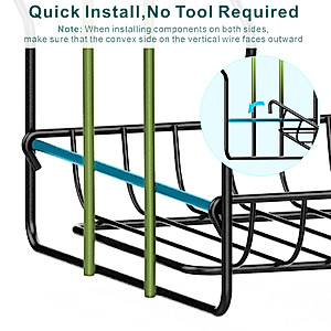 GSlife Dish Drying Rack, Rust-Resistant Small 2 Tier Dish Rack with Drainboard Set, Dish Drainer with Utensil Holder & Cup Holder for Kitchen Counter, Black