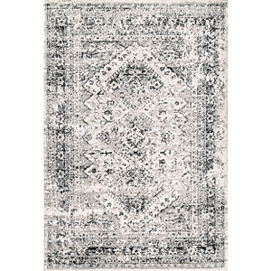 nuLOOM Madisson Vintage Faded Medallion Area Rug, 4x6, Gold