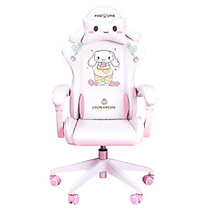 Gaming Chair Girls Cute Computer Armchair Office Home Lifting Adjustable Chair